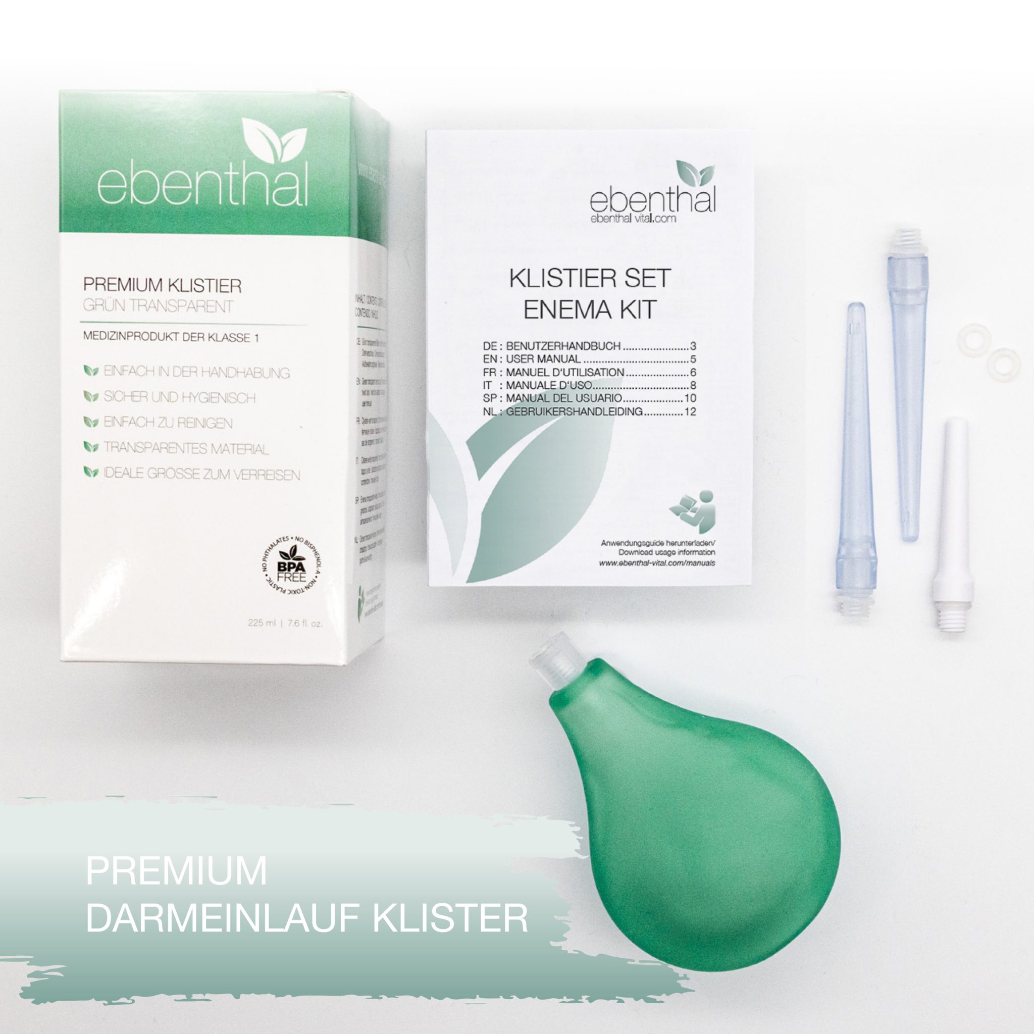Premium Darmeinlauf Klistier zur Darmreinigung 225 ml – EBENTHAL-VITAL